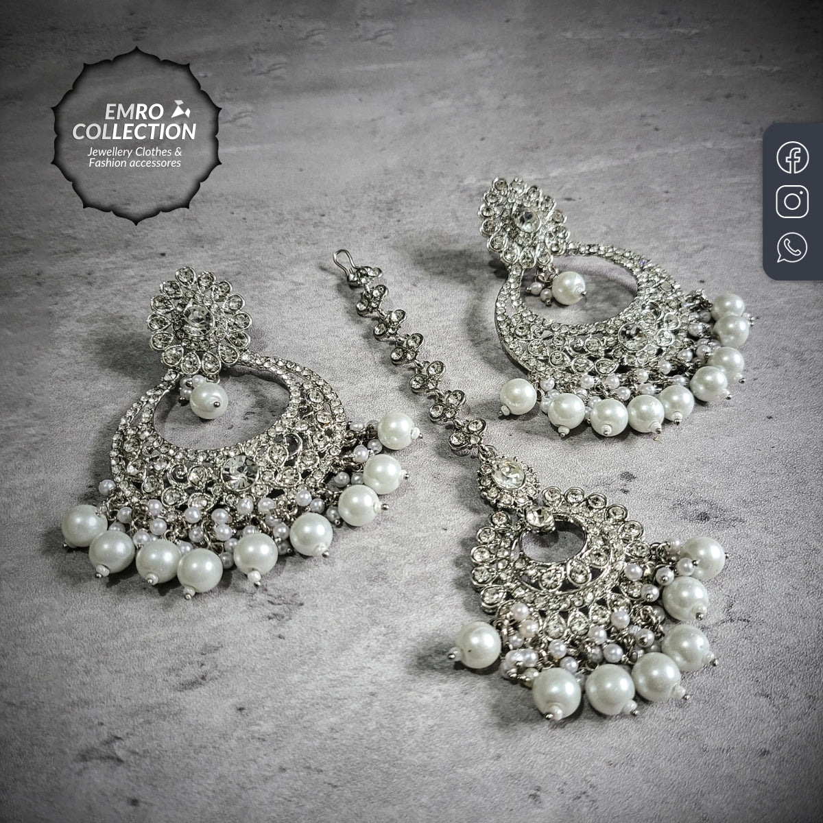 Earrings maang tikka set store